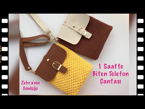 Makrome İpten Telefon Çantası Yapımı - 1 Saatte Ör Kullan Çanta Yapımı - #trending #handmade #bag