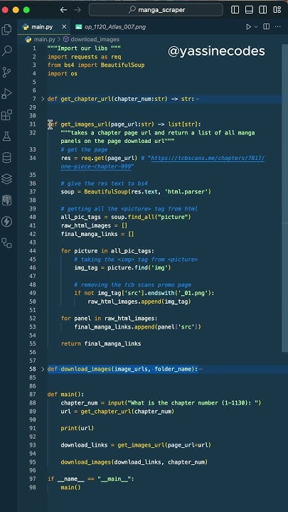 A simple script to scrape op mangas with python bs4 and requests. #webscraping #codingtutorials ...