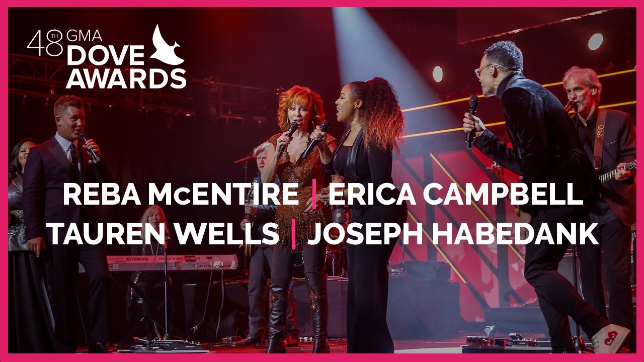 Reba McEntire, Erica Campbell, Tauren Wells, Joseph Habedank (48th Dove ...