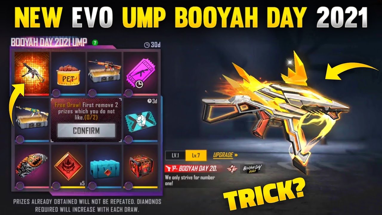 NEW BOOYAH DAY EVO UMP FADED WHEEL EVENT FREE FIRE | FREE FIRE NEW ...