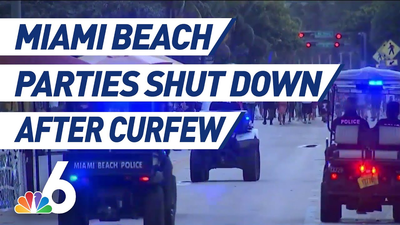 Miami Beach Curfew Shuts Down South Beach Parties Early - YouTube