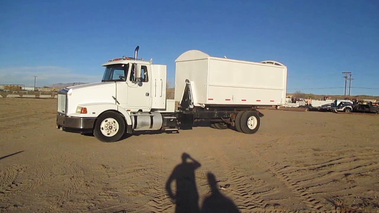 1994 Volvo Single Axle Roll Off Truck - YouTube