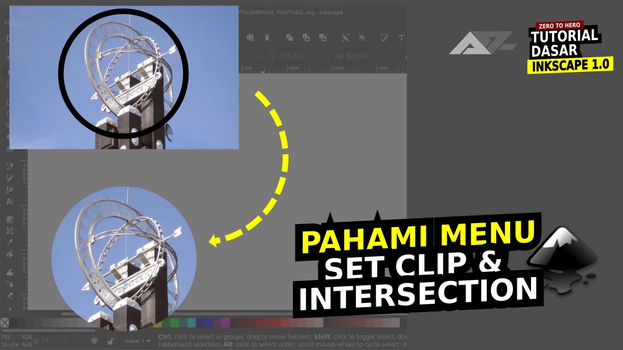 Memahami menu Clip Set dan Intersection di Inkscape / How to use Set ...