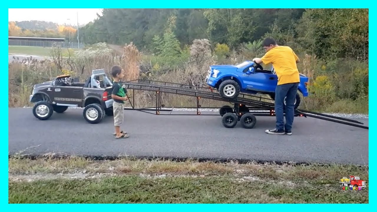 Kruz Towing and Fixing The Broke Down Powered Ride On Ford Truck ...