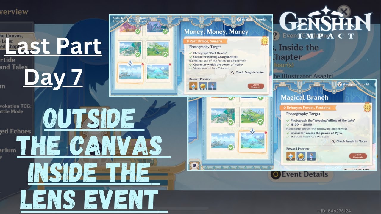 Outside of Canvas Inside the Lens Event Last Part | Genshin Impact Dew ...
