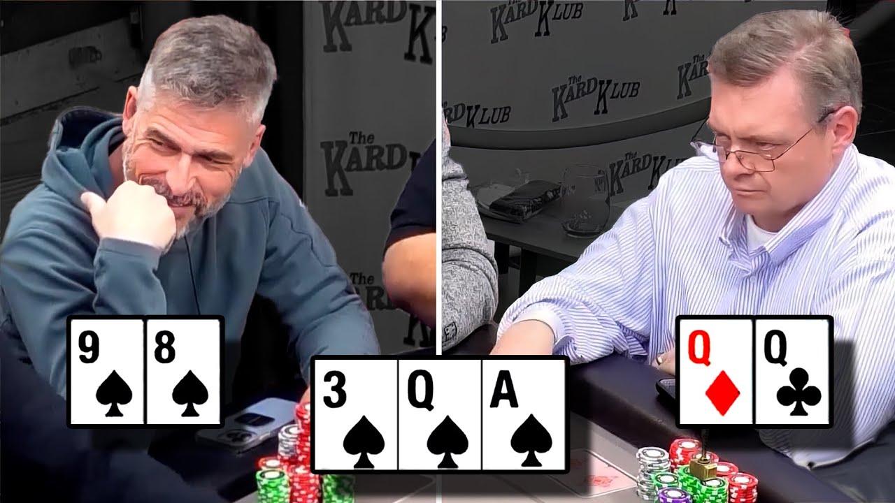 Flopped Flush vs. Set of Queens For All The Monies & 2 Cards Coming ...