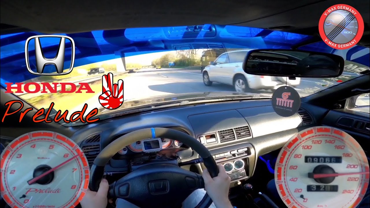 HONDA PRELUDE 2.0i BB9 JDM Tuned POV TOP SPEED DRIVE on GERMAN AUTOBAHN ...