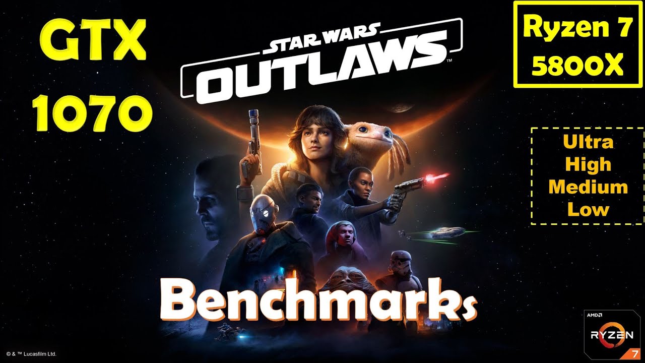 Star Wars Outlaws GTX 1070 - 1080p - All Settings - FSR3 | Performance ...