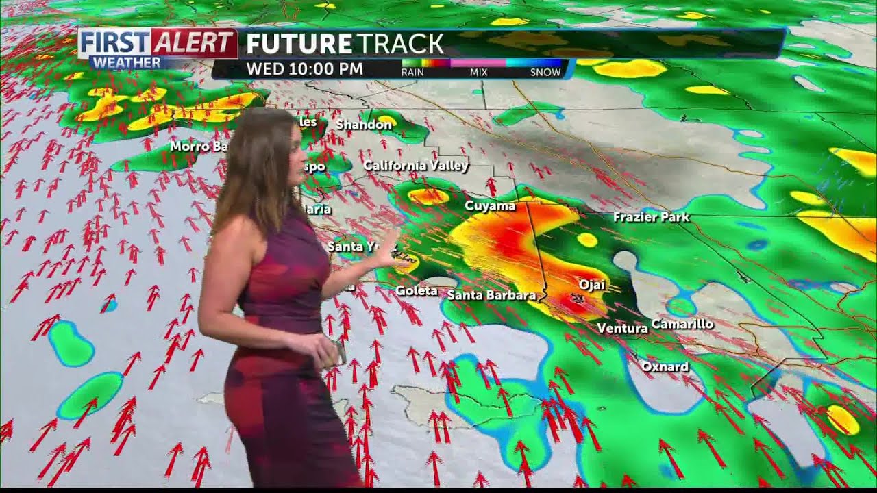 Santa Ana winds Monday, rain for the New Year - YouTube