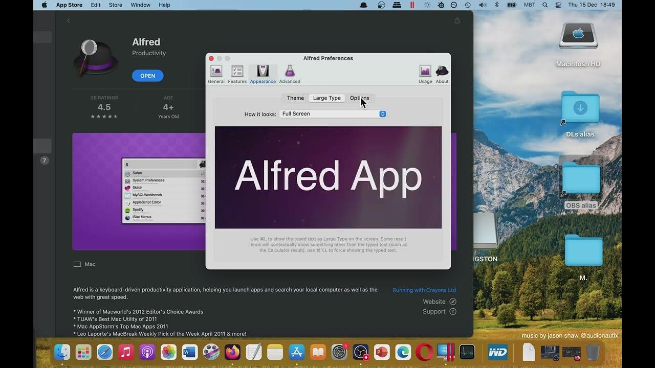 Alfred MAC App Store - Basic Overview - YouTube