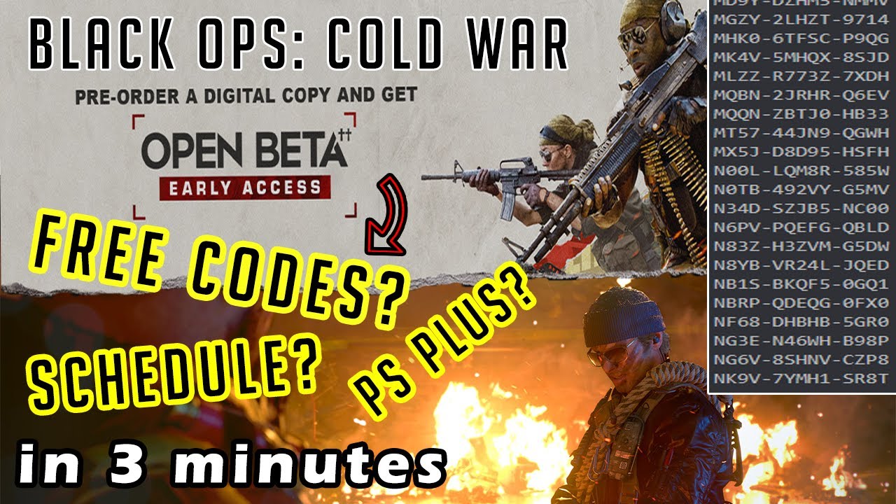 COD BLACK OPS COLD WAR BETA: WHAT YOU NEED TO KNOW (free codes, start ...