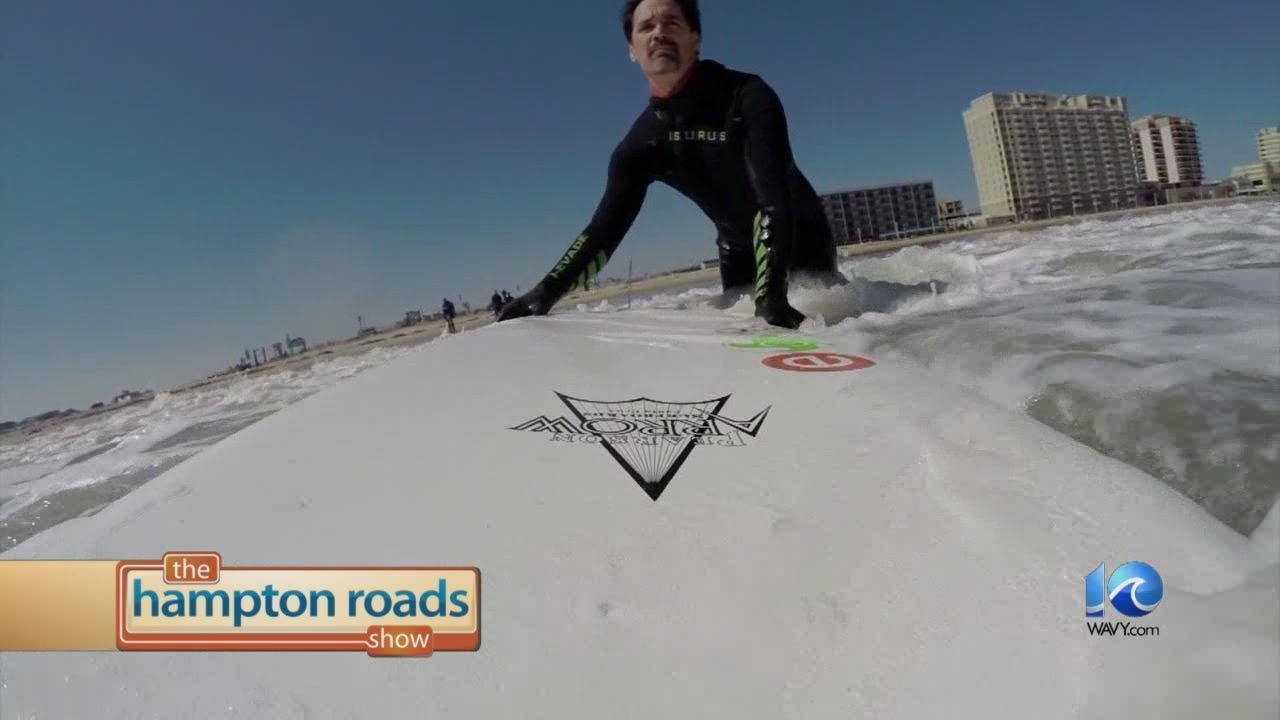 Cold water surfing in Virginia Beach. - YouTube