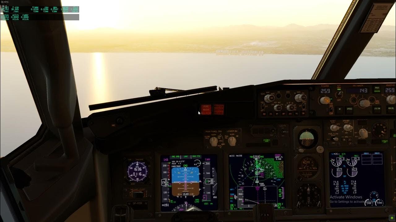 XP12 Boeing 737-800 VOR approach and smooth landing in to Alicante ...