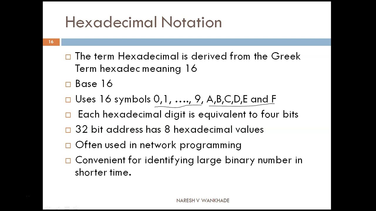 ACN_1.1_IPv4 Address Notation|Hexadecimal Notation|Transformation from ...
