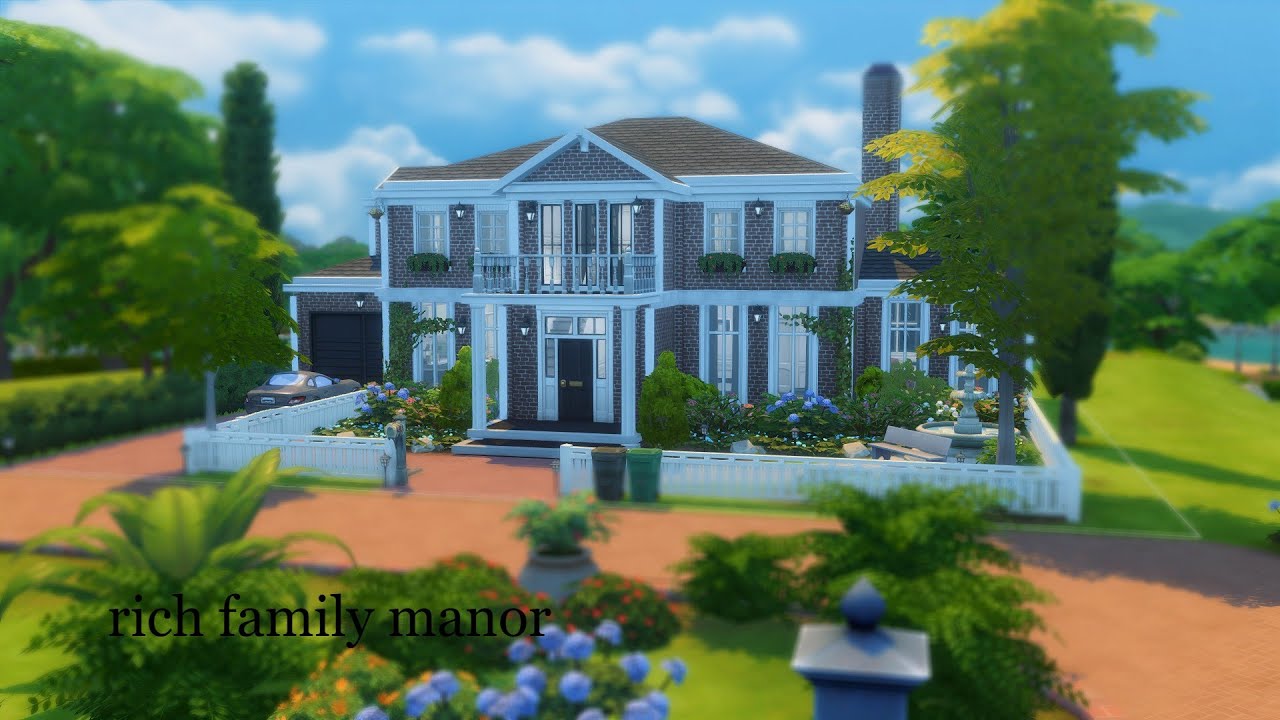 Rich Family Manor💵 | The Sims 4 Build - YouTube