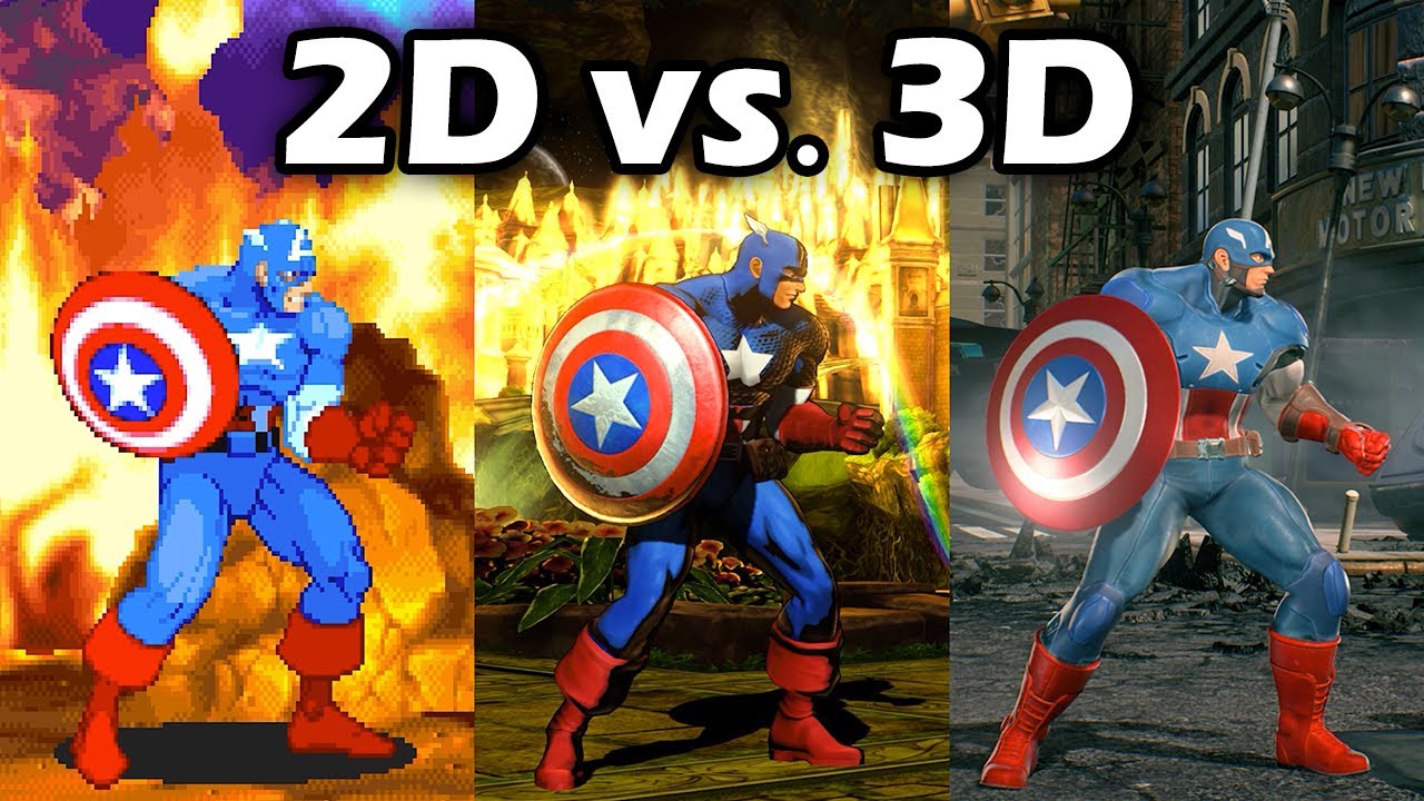 Marvel vs. Capcom 2D vs. 3D: Idle Animation Variations - YouTube