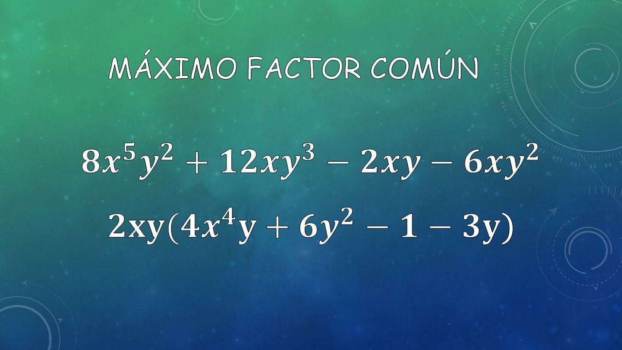 Máximo Factor Común (MFC) - YouTube