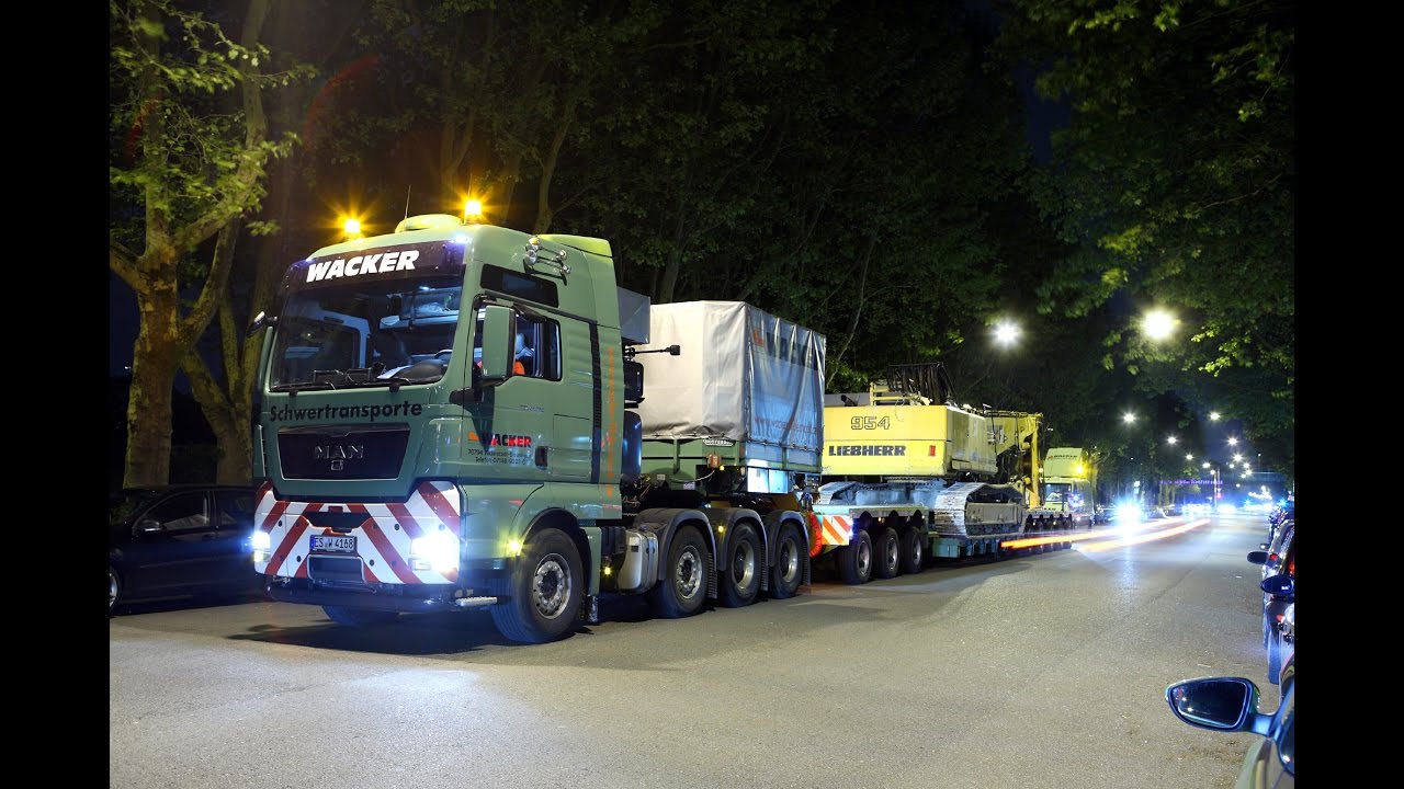 MAN TGX 41.680 Heavy Haulage / Schwertransport w. LIEBHERR R 954B HRD ...