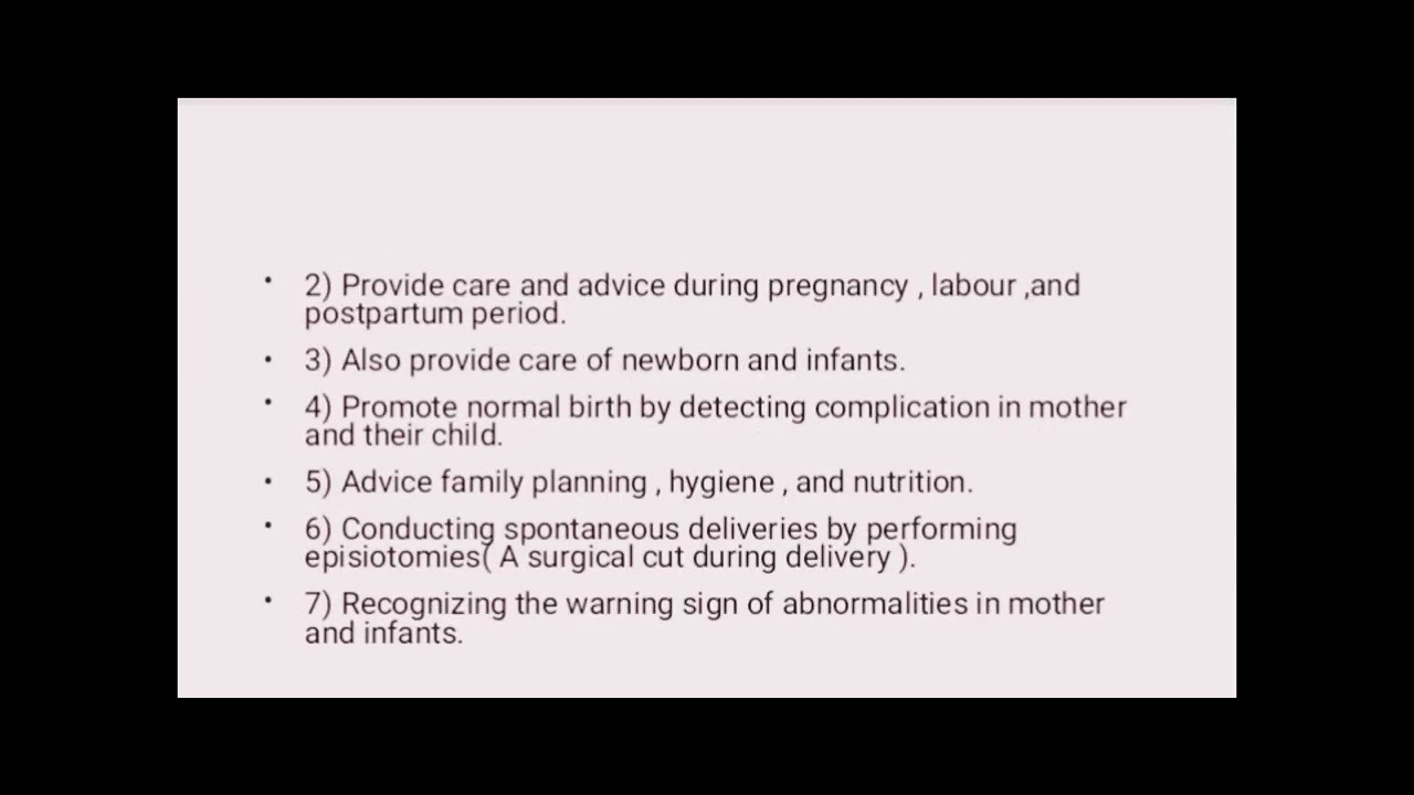 definition of midwifery and role of a midwife,LHV,TBA,and CMW - YouTube