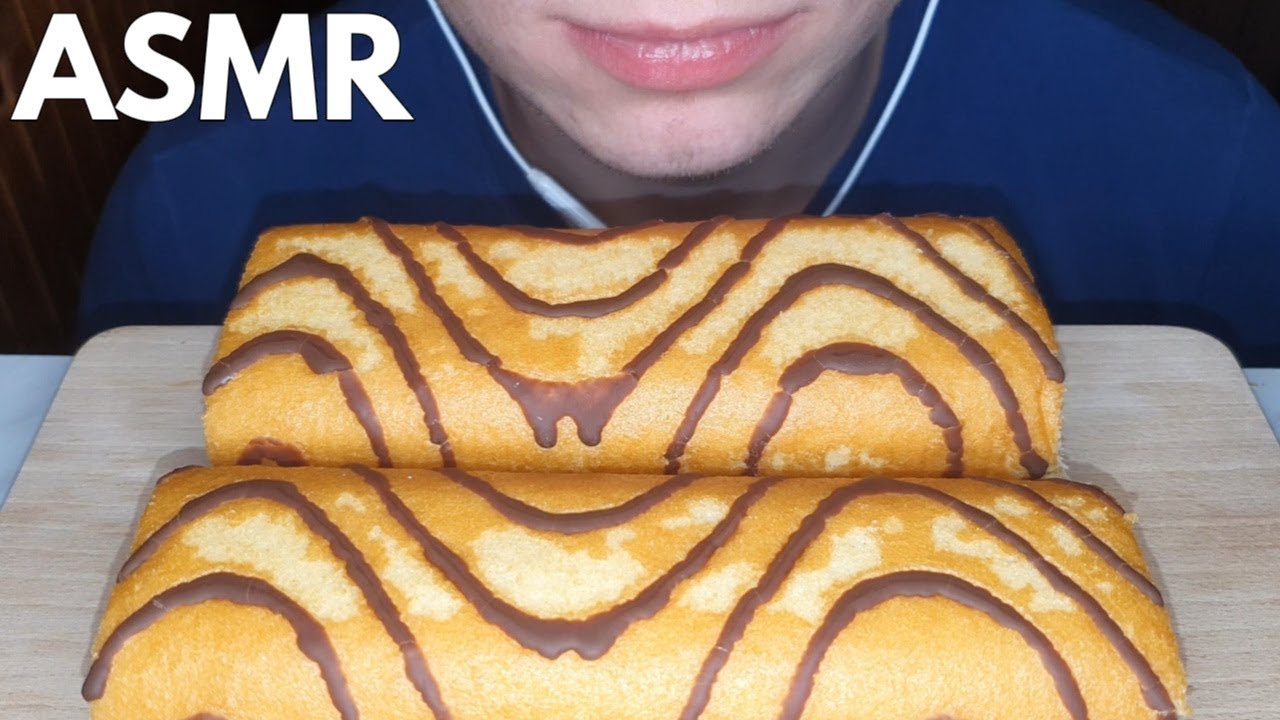 ASMR SWISS ROLL Eating Sounds *NO TALKING* - YouTube