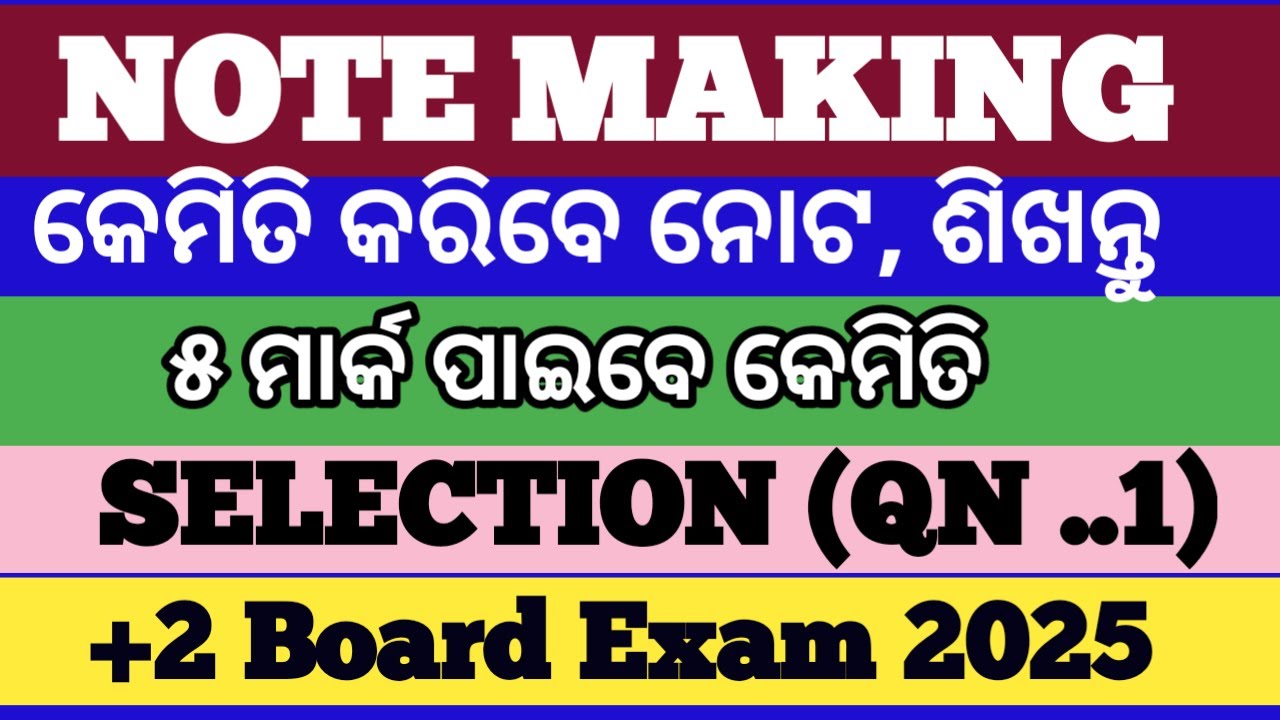 Note making class 12 ll English ll+2 2nd year ll note making in english ...