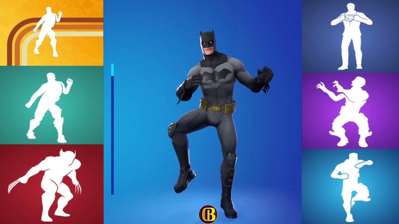 Batman Comic Book Performs All Emotes & Dances in Fortnite - YouTube
