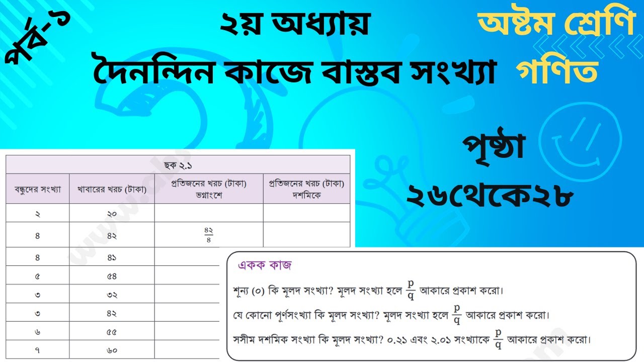 Class 8 Lesson 2 Math Page 26to28 Part-1 New Curriculum 2024||৮ম শ্রেনি ...