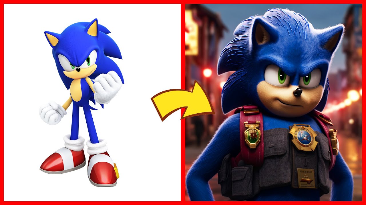 SONIC the Hedgehog ALL CHARACTERS as COP 2024 - YouTube