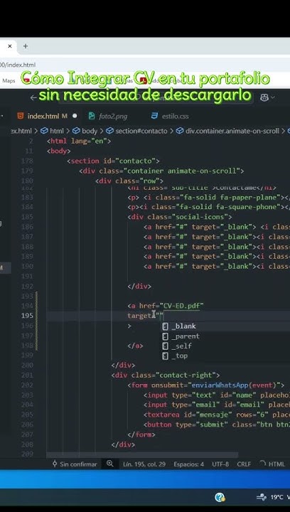 Como integrar CV en portafolio sin descargarlo #javascript #desarrolloweb #programacion #js ...