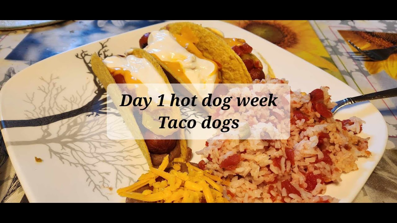 Day 1 Hot dog week Taco dogs #hotdogs #hotdogrecipe - YouTube