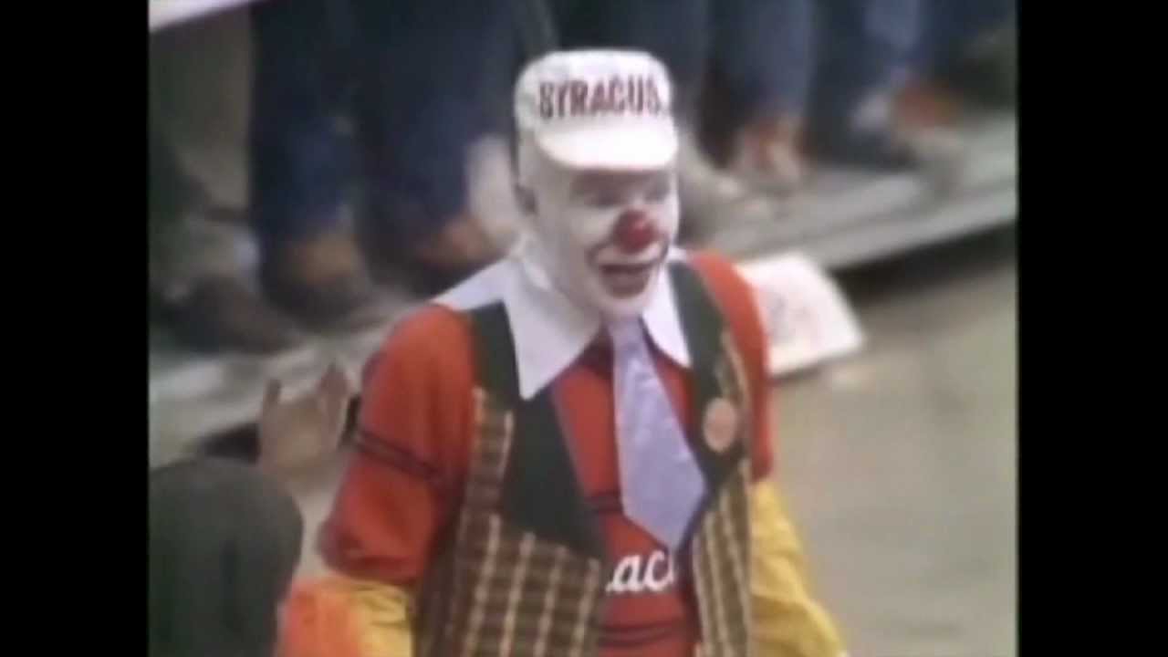 Syracuse University Clown Mascot 1982 - YouTube