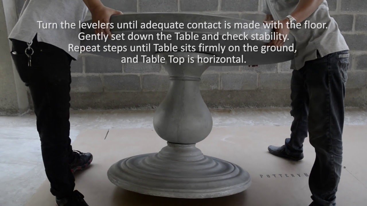 Geneva Round Dining Table - Assembling Steps - YouTube