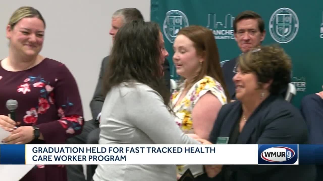 Graduation held for fast-tracked health care worker program - YouTube