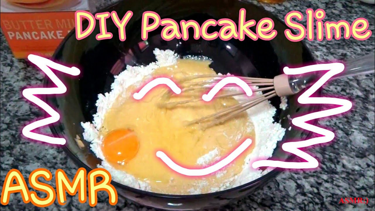 DIY Pancake Slime No Talking for Relaxing | ASMR Smiling Face - YouTube