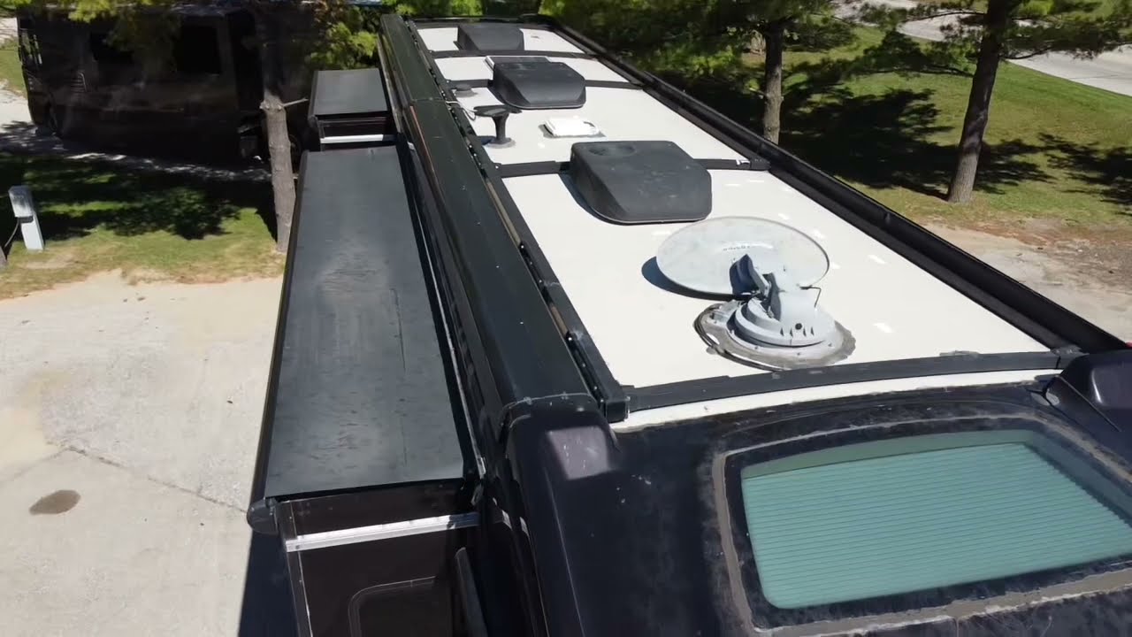Hail damage RV roof - YouTube