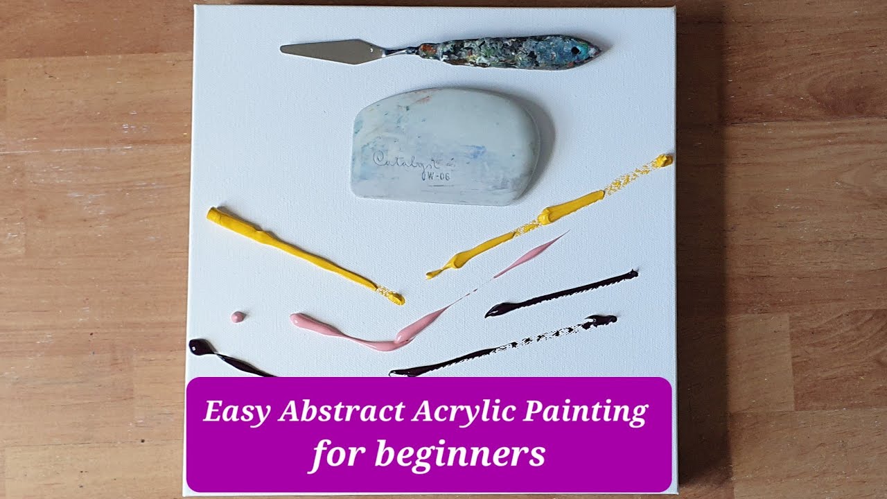 Easy Abstract Painting Technique for Beginners / Acrylic Painting #art ...