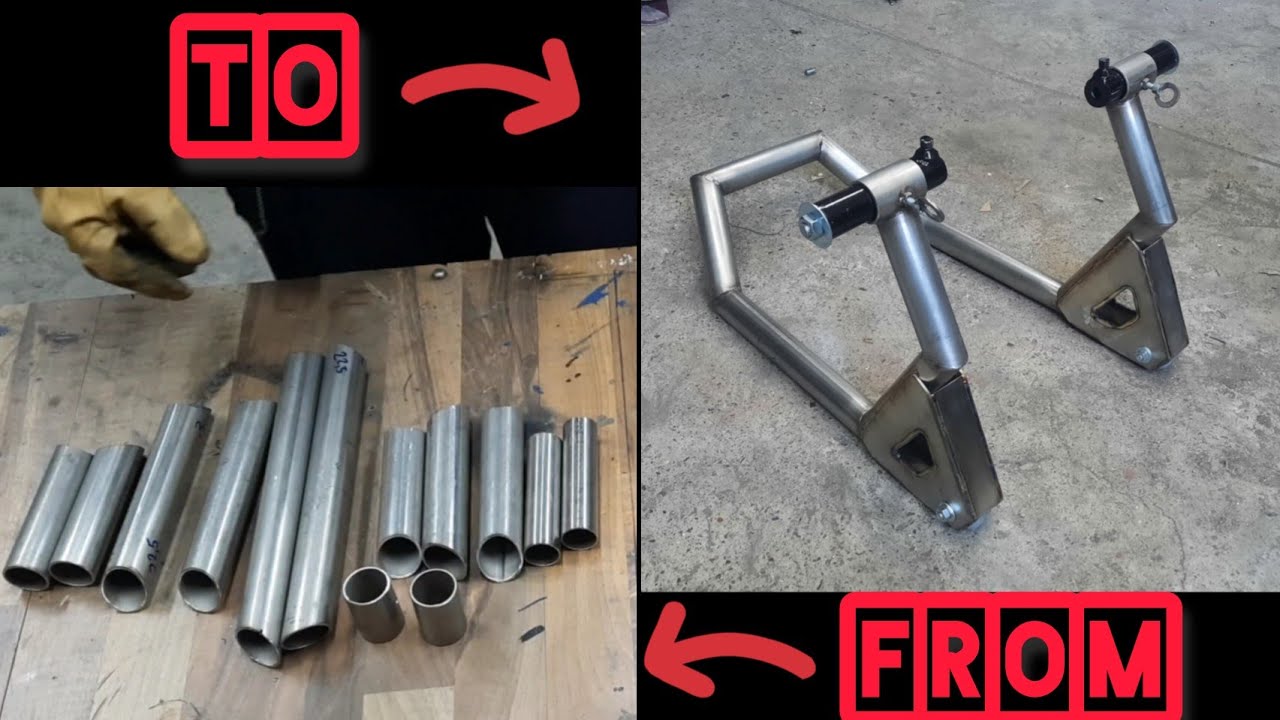 Homemade Paddock Stand | Motorcycle Stand - YouTube