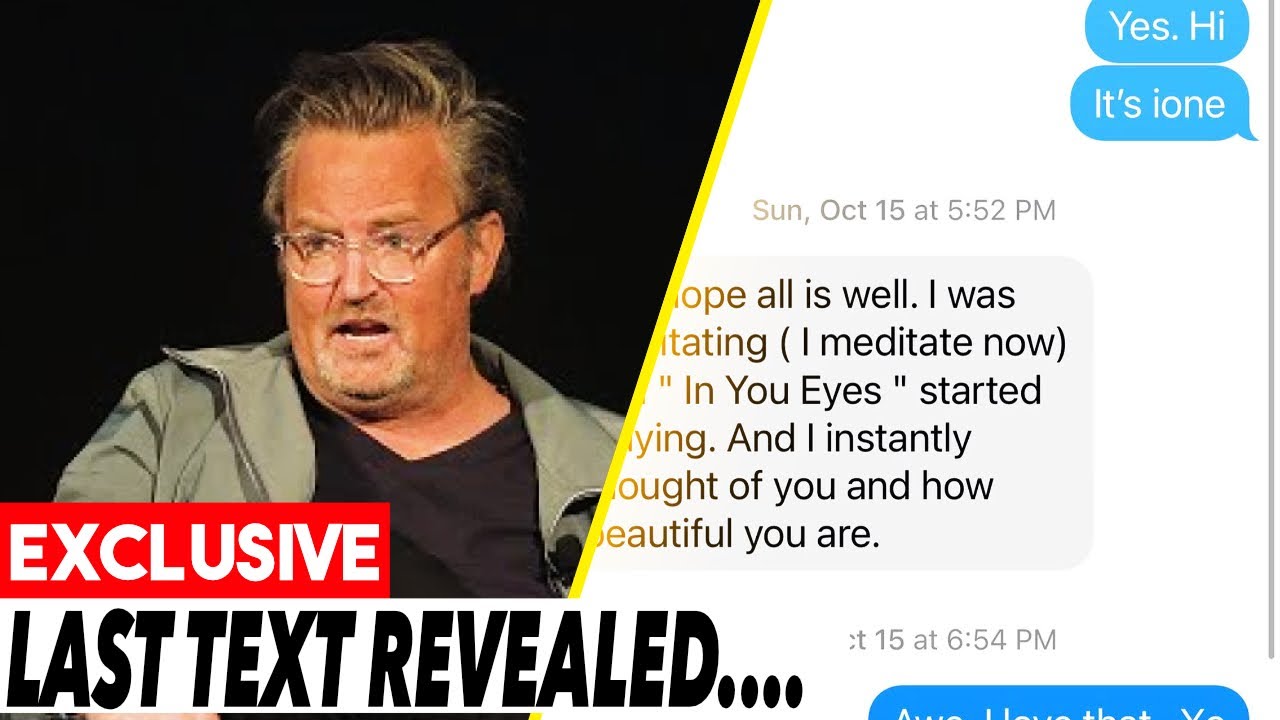 Matthew Perry's Final Text Exchange Revealed - YouTube