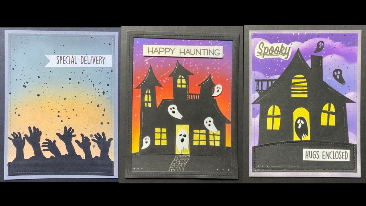 A Trio of Spooky Halloween Cards - YouTube