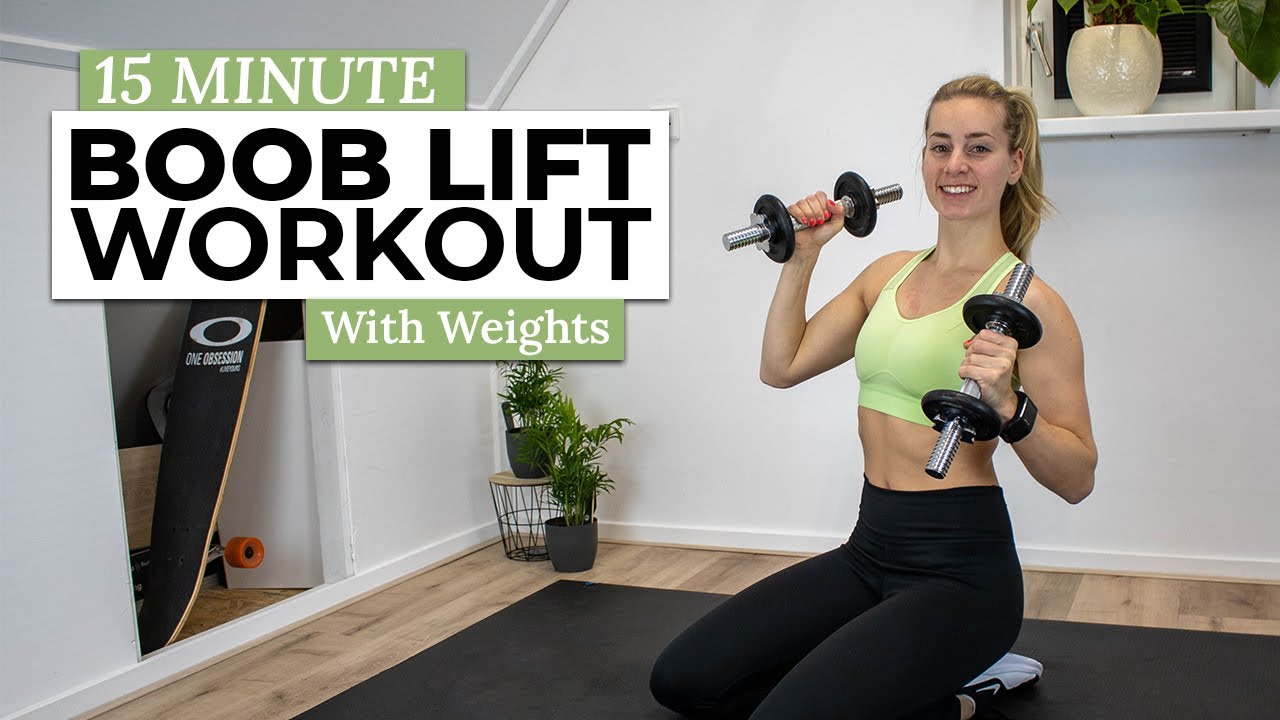 15 MIN CHEST WORKOUT FOR WOMEN [Boob Lift Workout with Weights] - YouTube