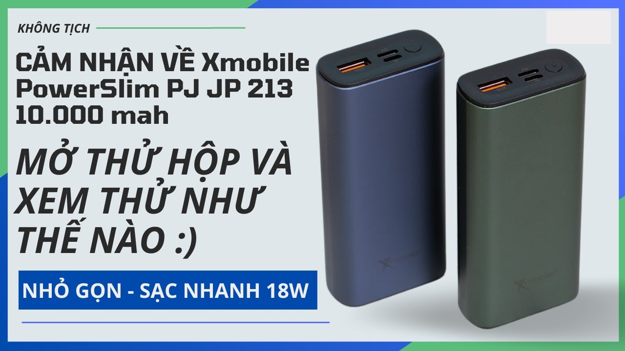 Pin sạc dự phòng Xmobile PowerSlim PJ JP213 10000 mah, mình thích sự minh bạch thông tin trên ...