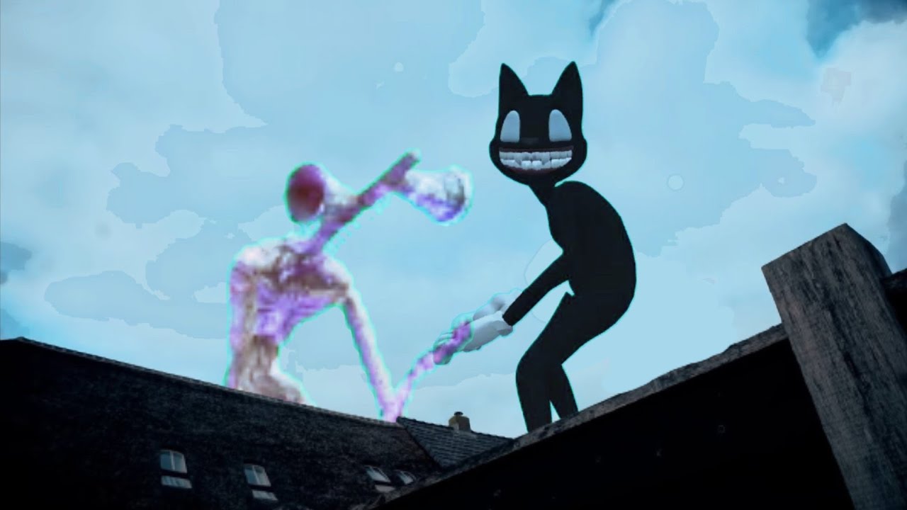 cartoon cat vs Siren head (Remake of horror skunx - YouTube
