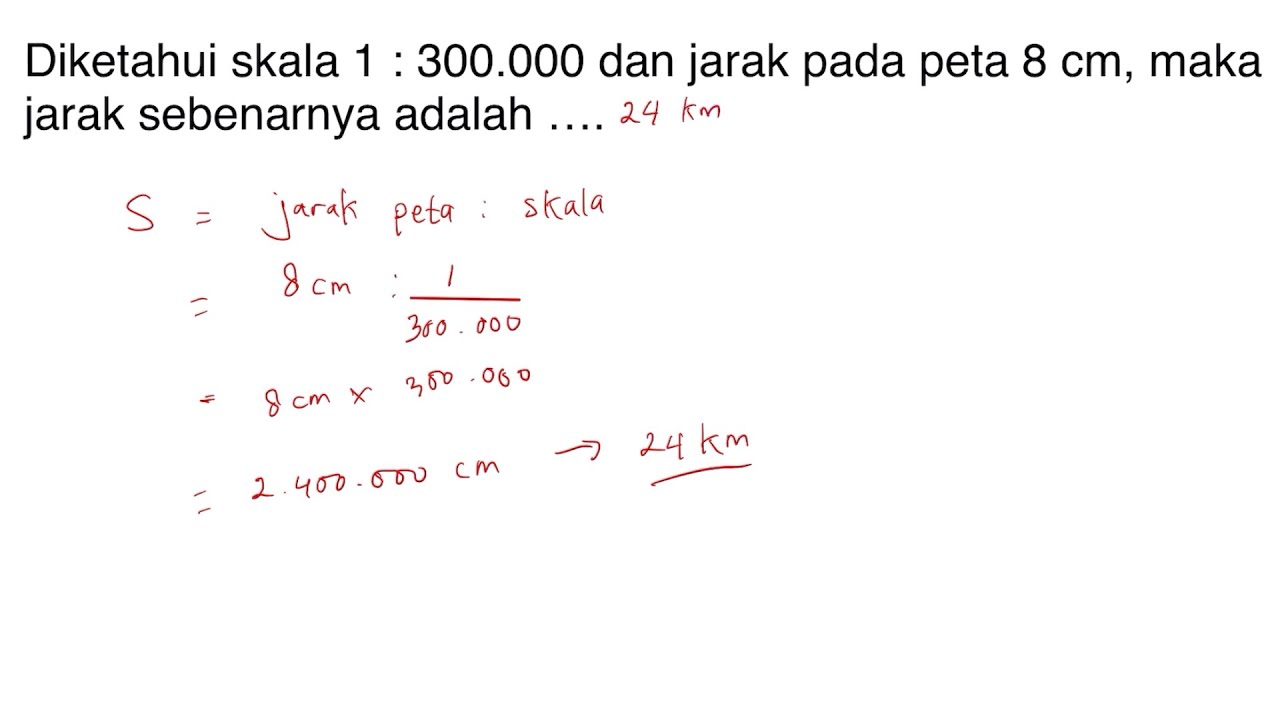 Cara Mudah Menghitung Jarak Sebenarnya Jika Diketahui Skala dan Jarak ...