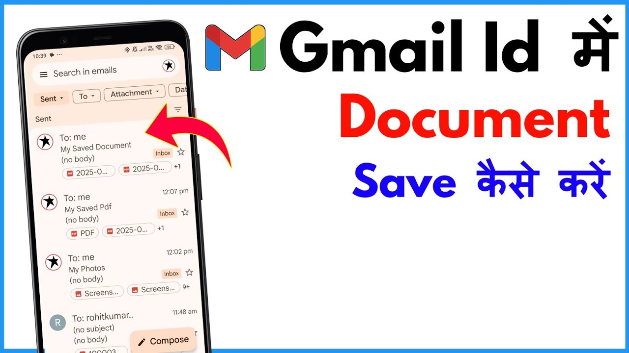 Gmail Me Document Kaise Save Kare | How To Save Documents In Gmail ...