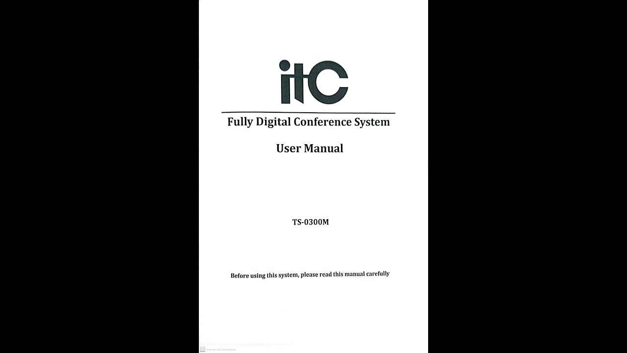 ITC Full Digital Conference System TS-0300M User Manual - YouTube