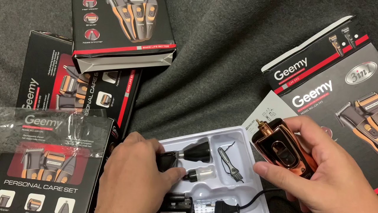 Unboxing geemy professional hair clipper gm595 3in1#geemy #haircut # ...