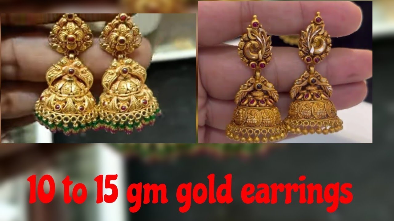 10gm to 15 gm gold earrings - YouTube