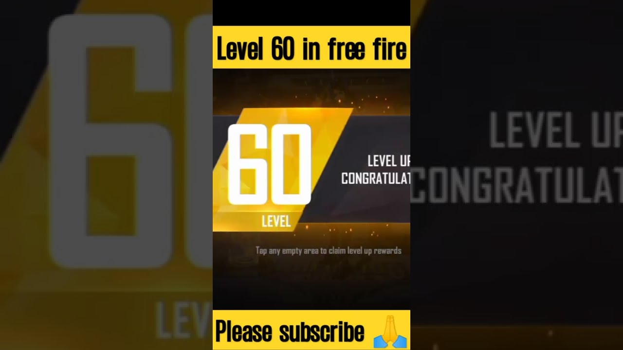 level up free fire #freefire level 60 - YouTube