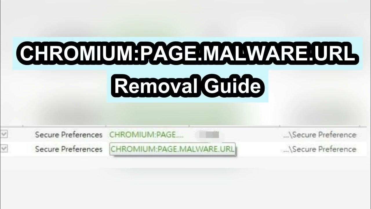 Remove CHROMIUM:PAGE.MALWARE.URL virus - YouTube