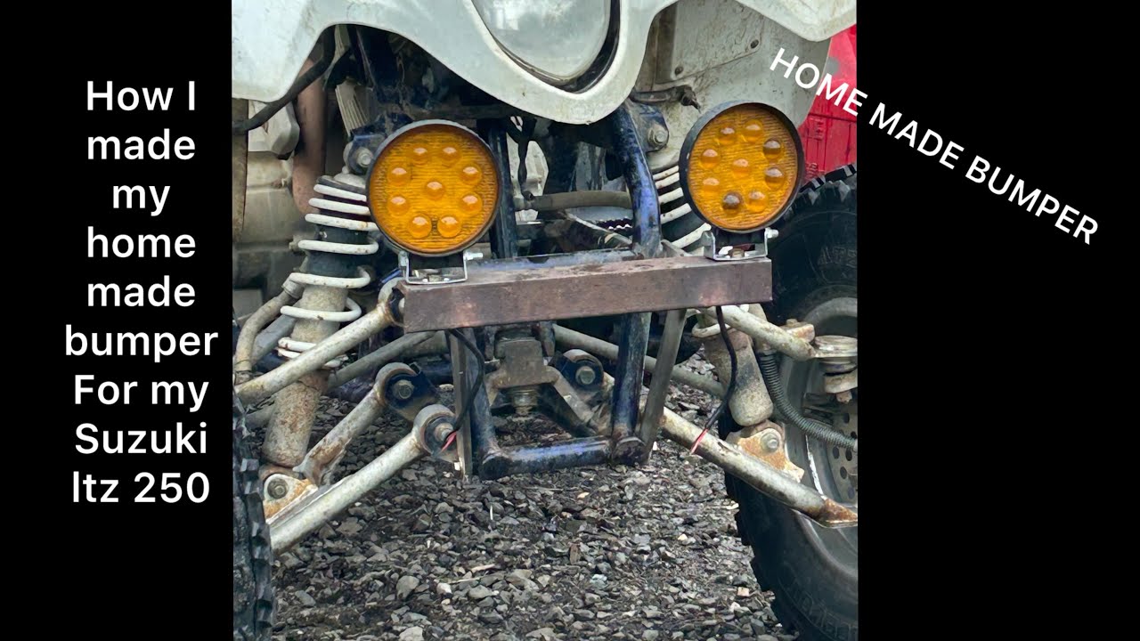 How to make a homemade bumper (in my case my Suzuki ltz250) - YouTube